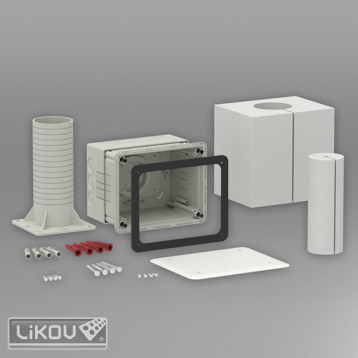 KUZ-VI installation box with fixed lid for insulation | LIKOV