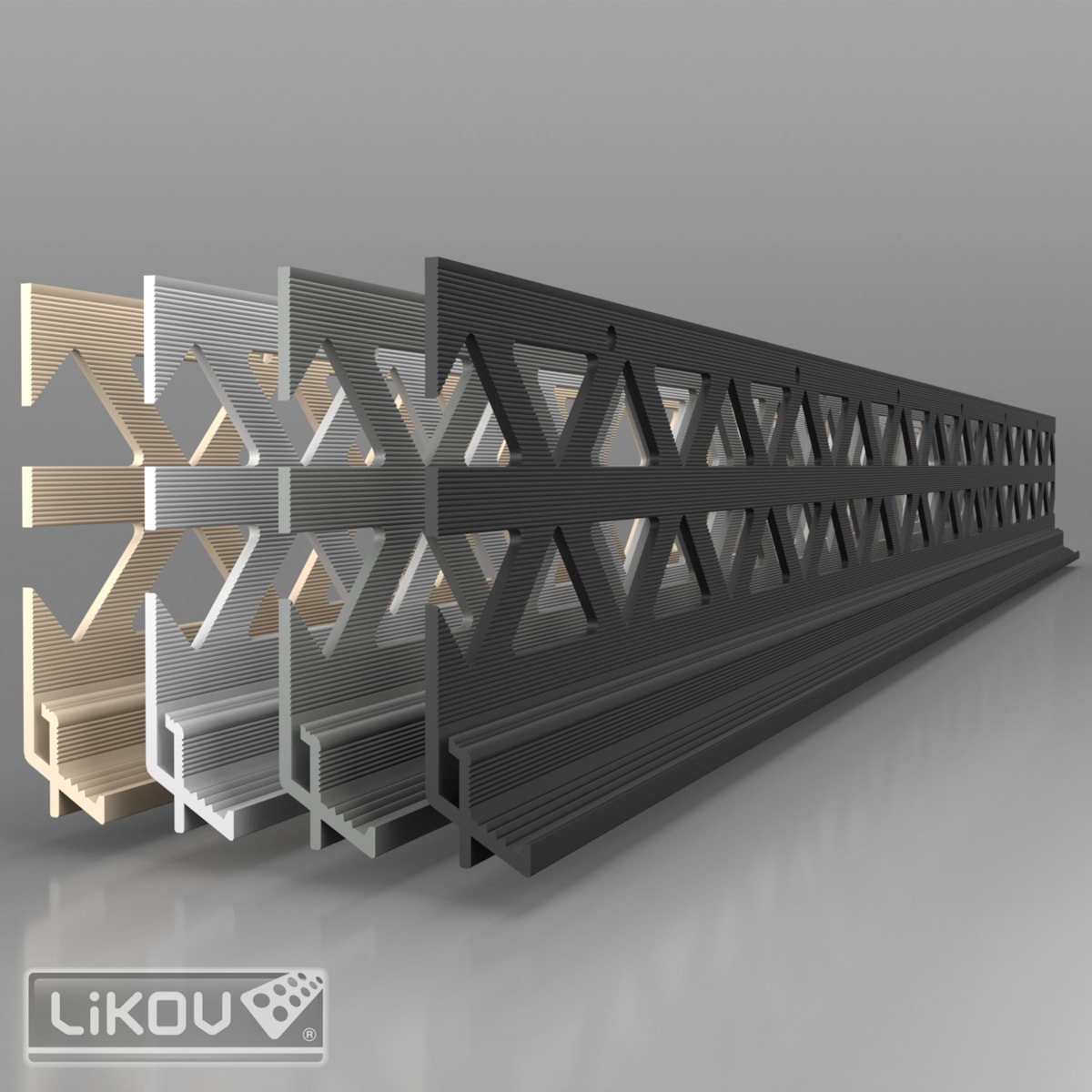 Profilés P-B PVC COLOR avec goutte d'eau | LIKOV